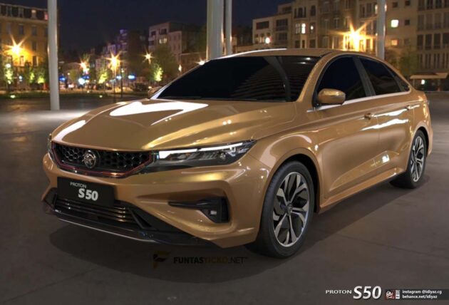 Proton S50 最新渲染图：预计2023年9月登场、1.5L的涡轮轿车！ - automachi.com