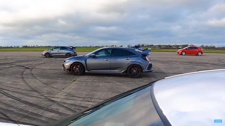 历代 Honda Civic Type R 直线加速赛，史上最强 Civic FL5 竟然输给它！ - automachi.com