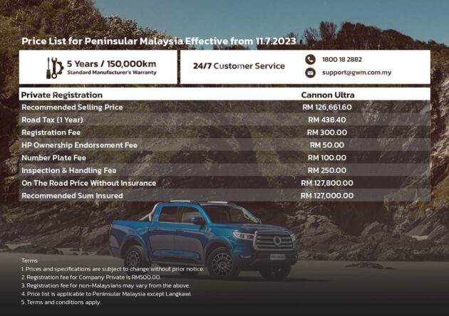 GWM Cannon 长城炮大马售价曝光：2.0L Turbo + ZF 8AT，新车价 RM 127,800 起。 - automachi.com