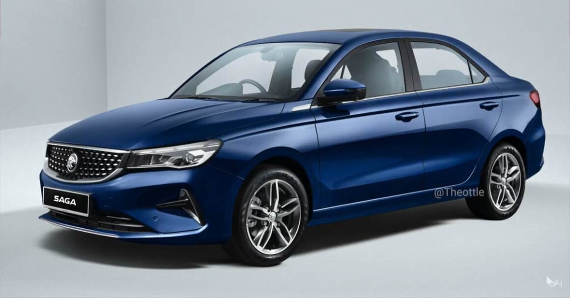 新一代 Proton Saga 渲染图：未来将与 Persona 合并成一款车，新车最快 2025 年登场。 - automachi.com