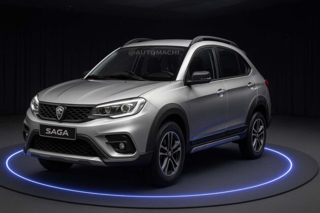 渲染图： Proton Saga Cross 未来将挑战 Perodua Ativa 地位？ - automachi.com