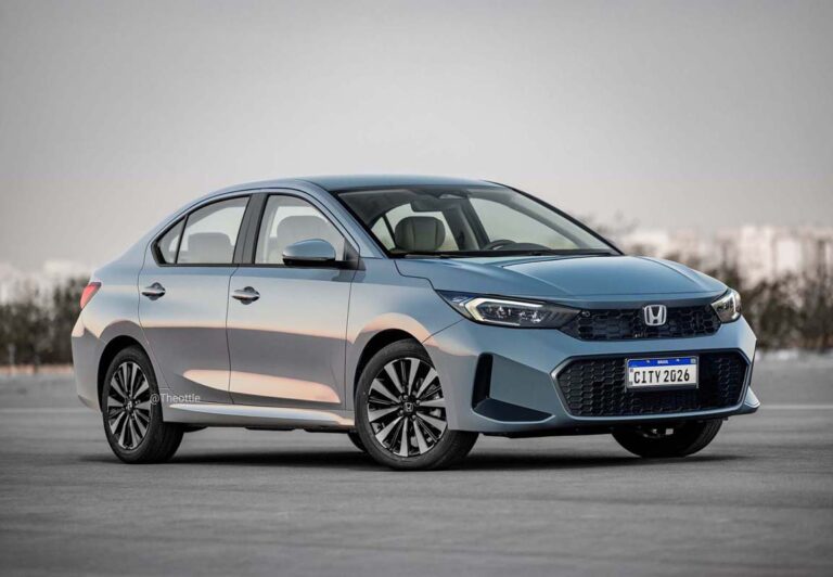 2026 Honda City 渲染图：采用全新PF2平台开发、并采用更强大的混动系统！ - automachi.com